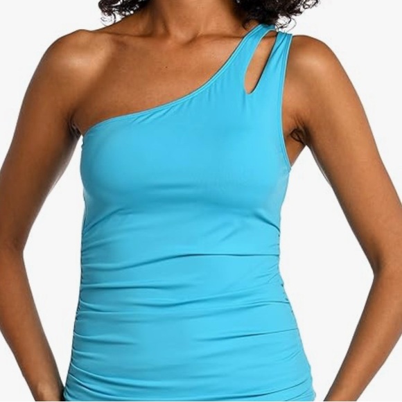 La Blanca | Swim | La Blanca Oneshoulder Blue Azul Tankini Top | Poshmark